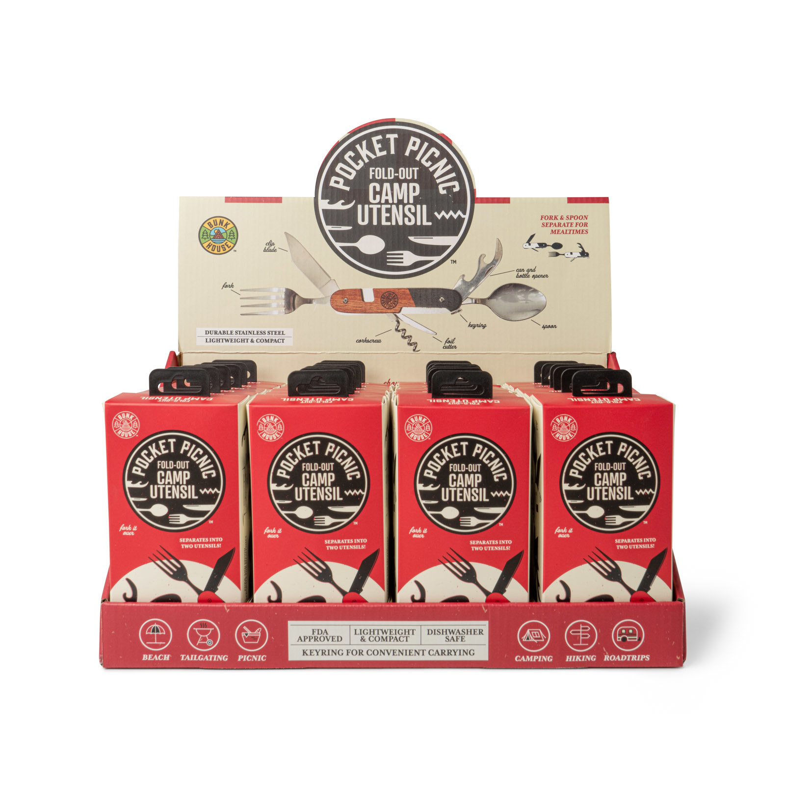 Bunk House Pocket Picnic Fold-Out Camp Utensil