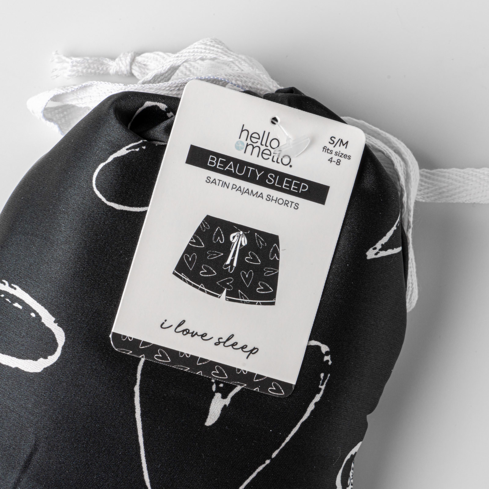 Hello Mello Beauty Sleep Satin Pajama Shorts