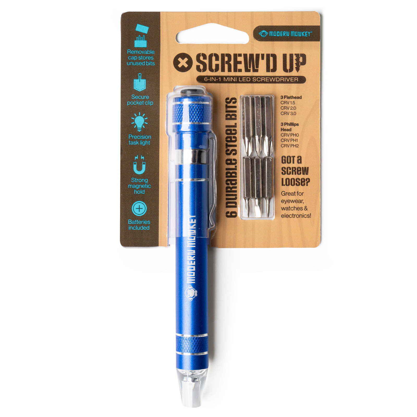 Modern Monkey Screw’d Up 6 in 1 Screwdriver