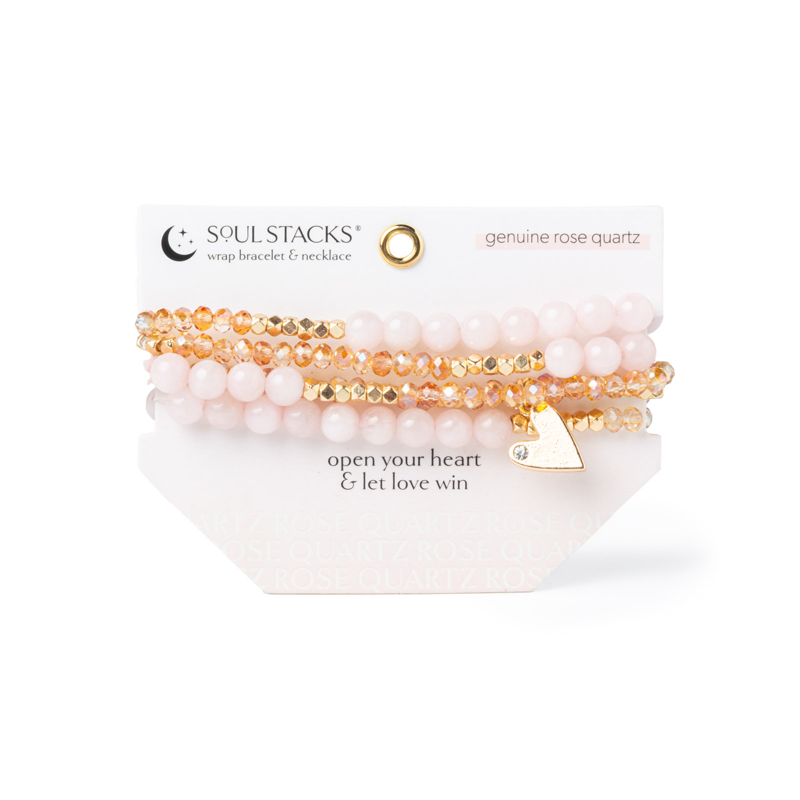 Soul Stacks Rose Quartz Bracelet Bar Terra Stone Wrap Bracelet & Necklace